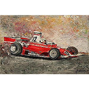 Niki Lauda 312T - Ferrari formula 1 Grand Prix vintage historic racing motorsport painting by internationally renowned artist Andre Dluhos
