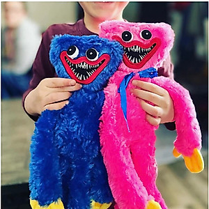 KidzThingz 2 Pack HuggyWuggy&KissyMissy Scary Plush Set (Two 14'' Tall Plushies), Cartoon Stuff Dolls for Birthday Gifts Festive Decor