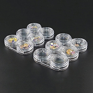 Nail Tip Box False Empty Nail Tips Organizer Storage Box with 12 Number Spaces Storage Case Container Nail Box Plastic Grid Box for Fingernail Crystal, Jewelry, Nail Accessories (Clear)