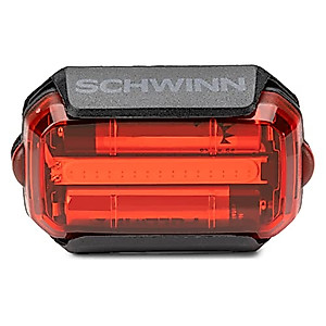Schwinn LED Bike Light Headlight and Tailight, USB Rechargeable, 300 Lumen Light Set, Black