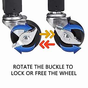 RINLAIN Firewood Rack Outdoor Log Rack with Hooks Holder and Wheels, Stand Firewood Rack Indoor (15.6 x 11.7 x 31.5, Black)