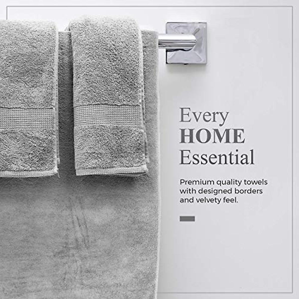 LANE LINEN Bath Sheets Bathroom Towel Set- 4 Pack 100% Cotton Extra Large Bath Towels, Grey Oversized Bath Towels, Bath Towels, Shower Towels Bath Towel Sets for Bathroom - 35x66