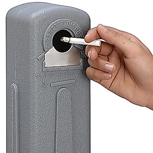 Global Industrial Gray Outdoor Ashtray, 5 Gallon