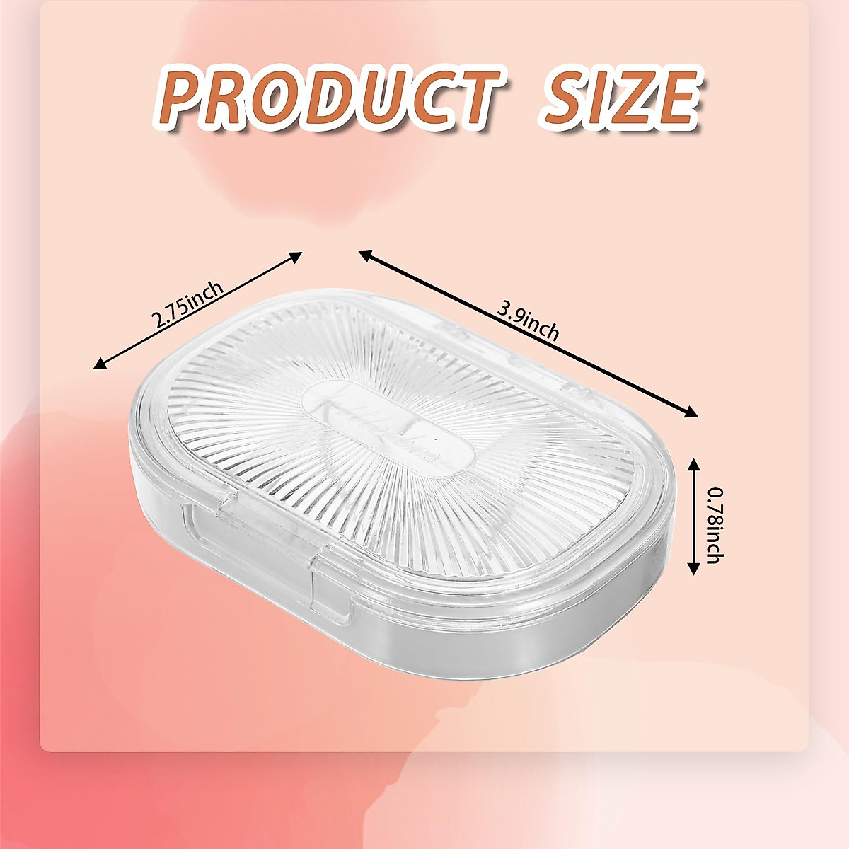 DDBONE 4 Pcs Hair Tie Container Small Portable Travel Cotton Swab Holder Flosser Dispenser with Lid Plastic Box Beads Storage Containers for Small Items, 3.94 x 2.76 Inch