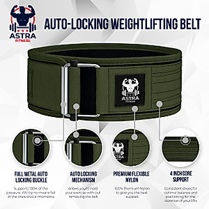 Astra Fitness Men & Women Gym Belt for Weight Lifting- Amazing for Squats, Lunges, Thrusters - Athletes Belt