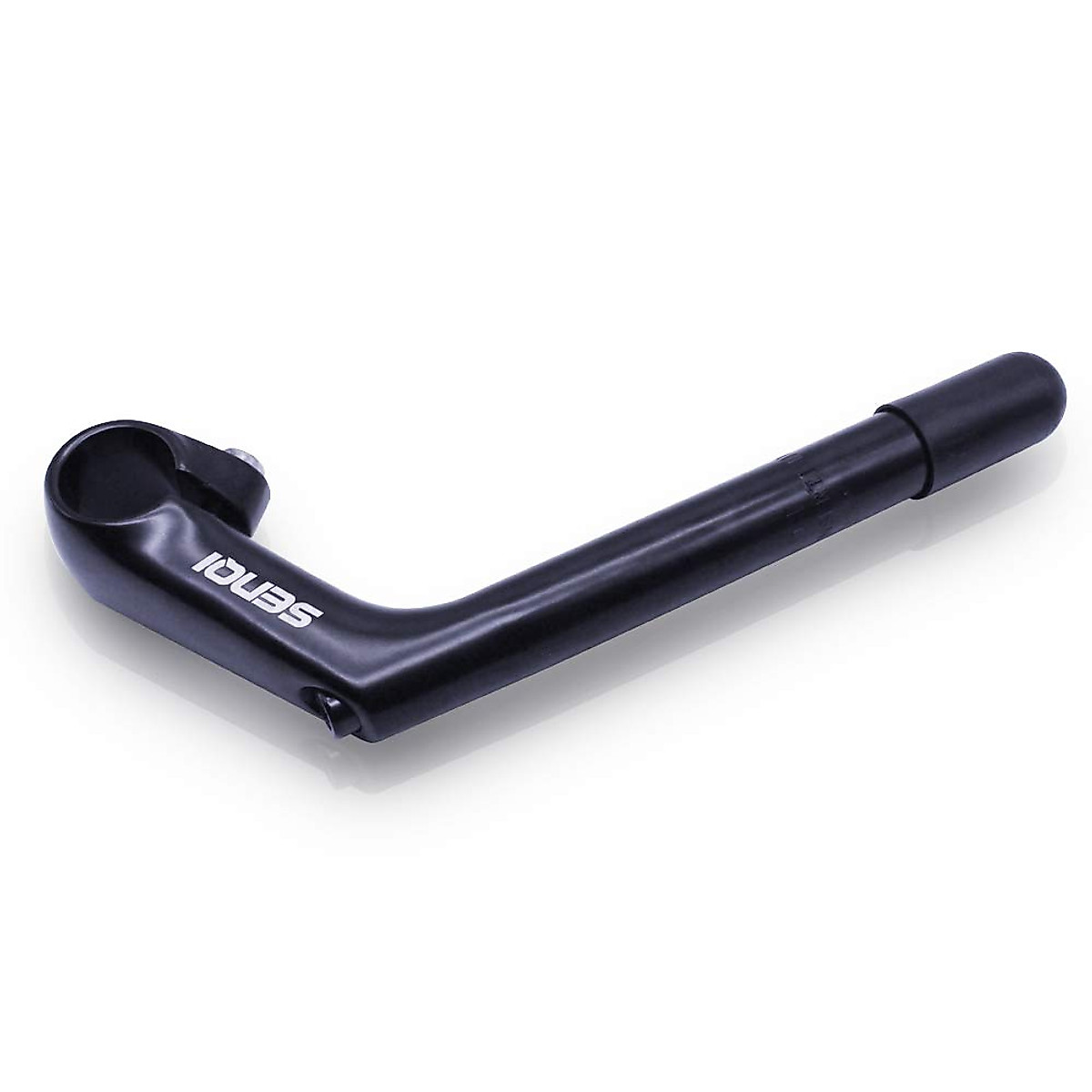 SENQI 22.2×25.4mm Electroplating Gooseneck Stem Aluminum Alloy Stems with Teeth BSB040(80×180×200,Black)