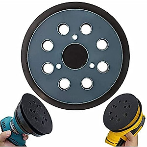 5 Inch 8 Hole Sander Hook and Loop Replacement Sanding pad Compatible with Porter Cable DeWalt Makita - Fits DW421/K, DW423/K & BO5010, BO5030K, BO5031K, BO5041K & 343/343k, 390/390K, 382 Orbit Sander