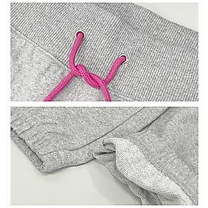 U.S. Polo Assn. Essentials Grey Sweatpants for Women, Comfy French Terry Womens Joggers with Pockets (Heather Grey, Medium)