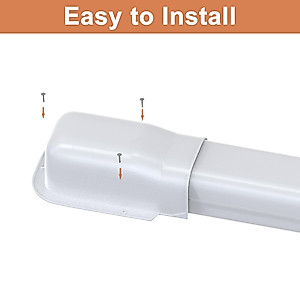 GCGOODS 3" W Wall Entry Cap, Decorative PVC Lineset Cover Kit Parts Accessories for Ductless Mini Split Air Conditioners, Central AC and Heat Pumps
