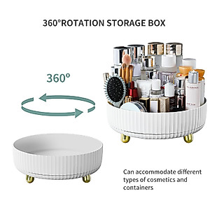 funest Makeup Perfume Organizer, 360 Degree Rotating Lazy Susan Cosmetic Desk Storage Lotions Display Case Round Gift Tray with Large Capacity , for your Jewelry