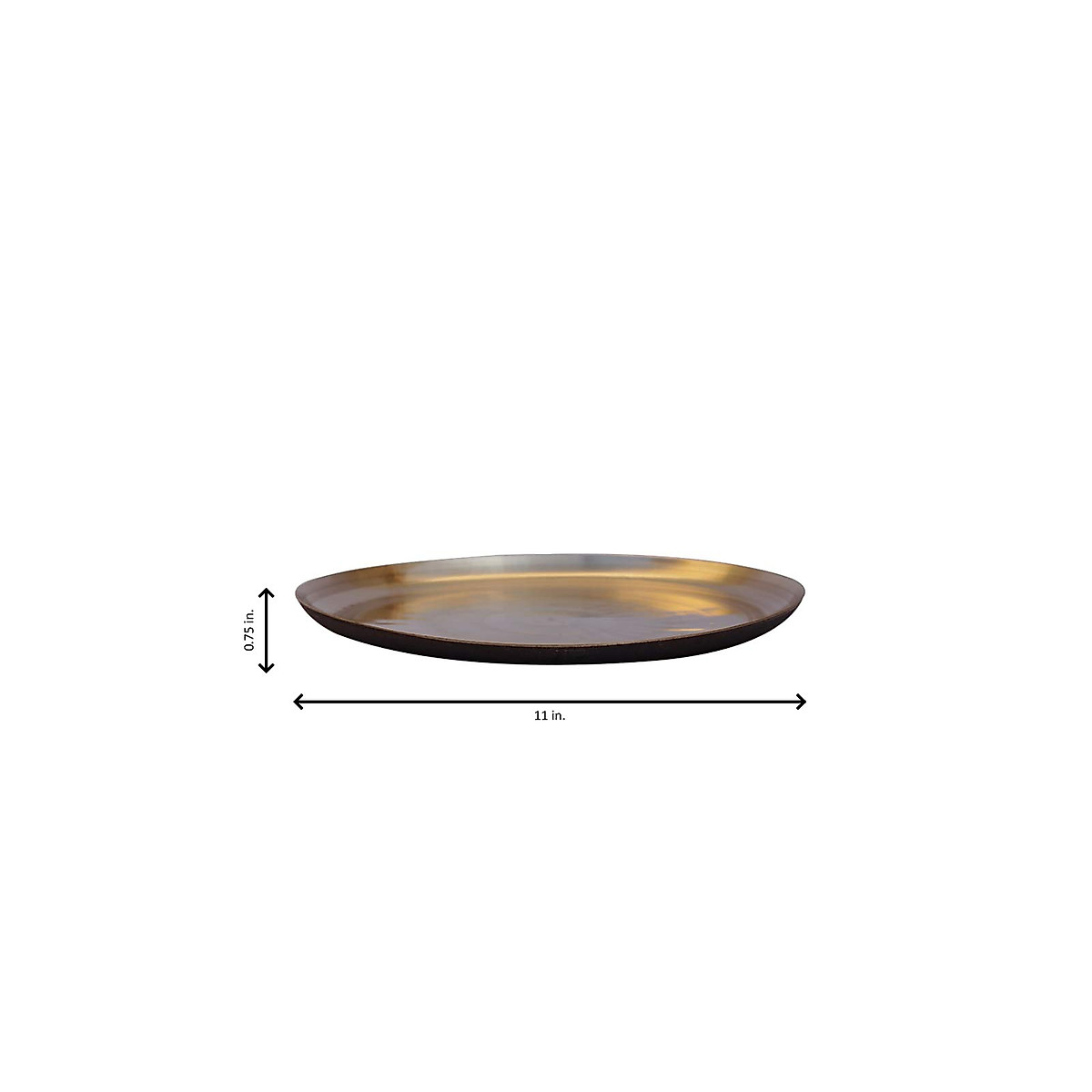 De Kulture Ayurveda Pure Kansa Bronze Lunch Platter Dinner Plate