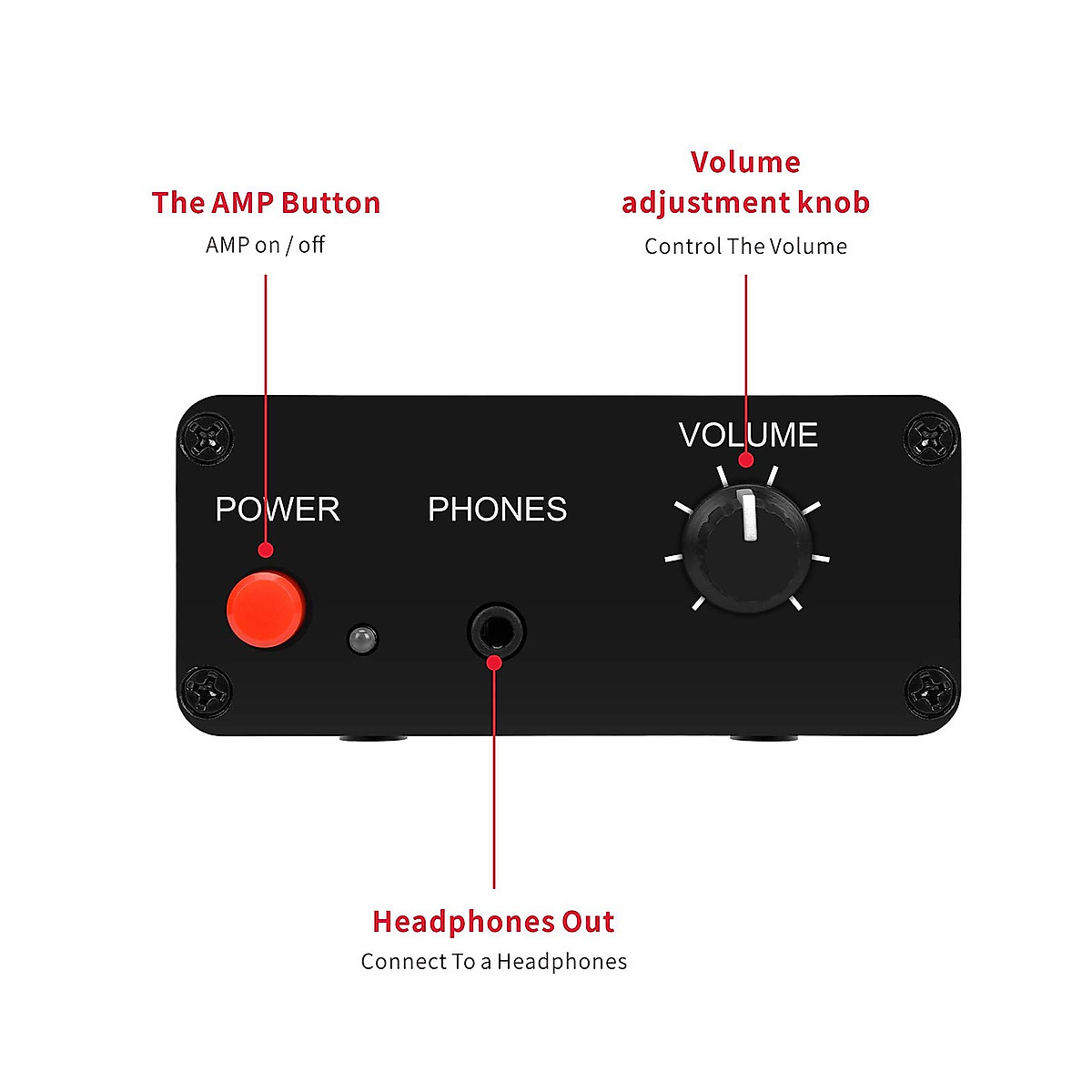 AtNeDcVh Mini Small Stereo Audio preamplifier, Headphone Amplifier, Gain 20dB Phono Turntable Phonograph preamp, Dual op amp NE5532 with RCA 3.5mm Input to RCA 3.5mm Output