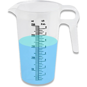 ACCUPOUR 4oz (110 mL) Graduated Cylinder, and 8oz (250 ml) Measuring Pitcher- Heat Resistant & Chemical Resistant, Great for Chemicals, Oil, Pool and Lawn, Home Brew - Ounce (oz) and Milliliter (mL)