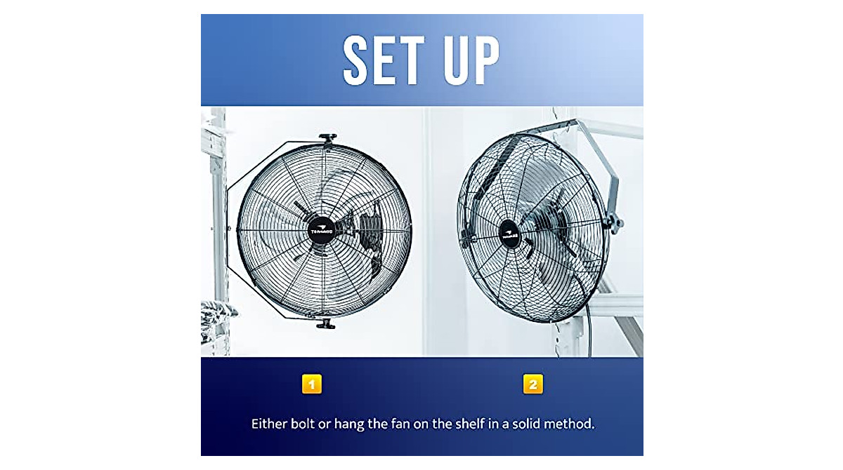 Tornado 20 Inch High Velocity Wall Fan - Industrial & Quiet