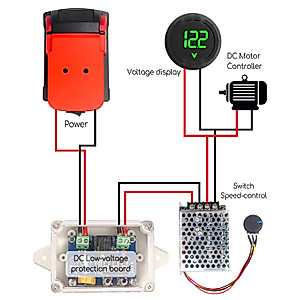 Power Wheel Adapter Kit Fit for Milwaukee M18 18V Battery with Voltage Regulator Fuse and Wire Terminals, Upgrade Battery Adapter Conversion Connector Suit for DIY Rc Truck, Robotics and Rc Car Toys