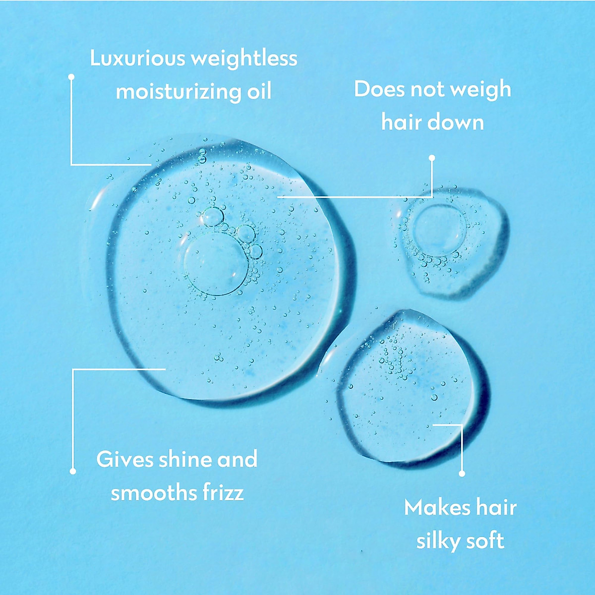 No nothing Hair Oil — Weightless Vegan Hair Serum for curly, frizzy, damaged or dry hair. Smoothing Anti frizz hair care control products. Paraben and sulfate free, fragrance-free