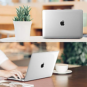 Fintie Case for MacBook Air 13 Inch A2337 (M1) / A2179 / A1932 (2021 2020 2019 2018 Release) - Snap On Hard Shell Case Cover for New MacBook Air 13 Retina Display with Touch ID, Crystal Clear