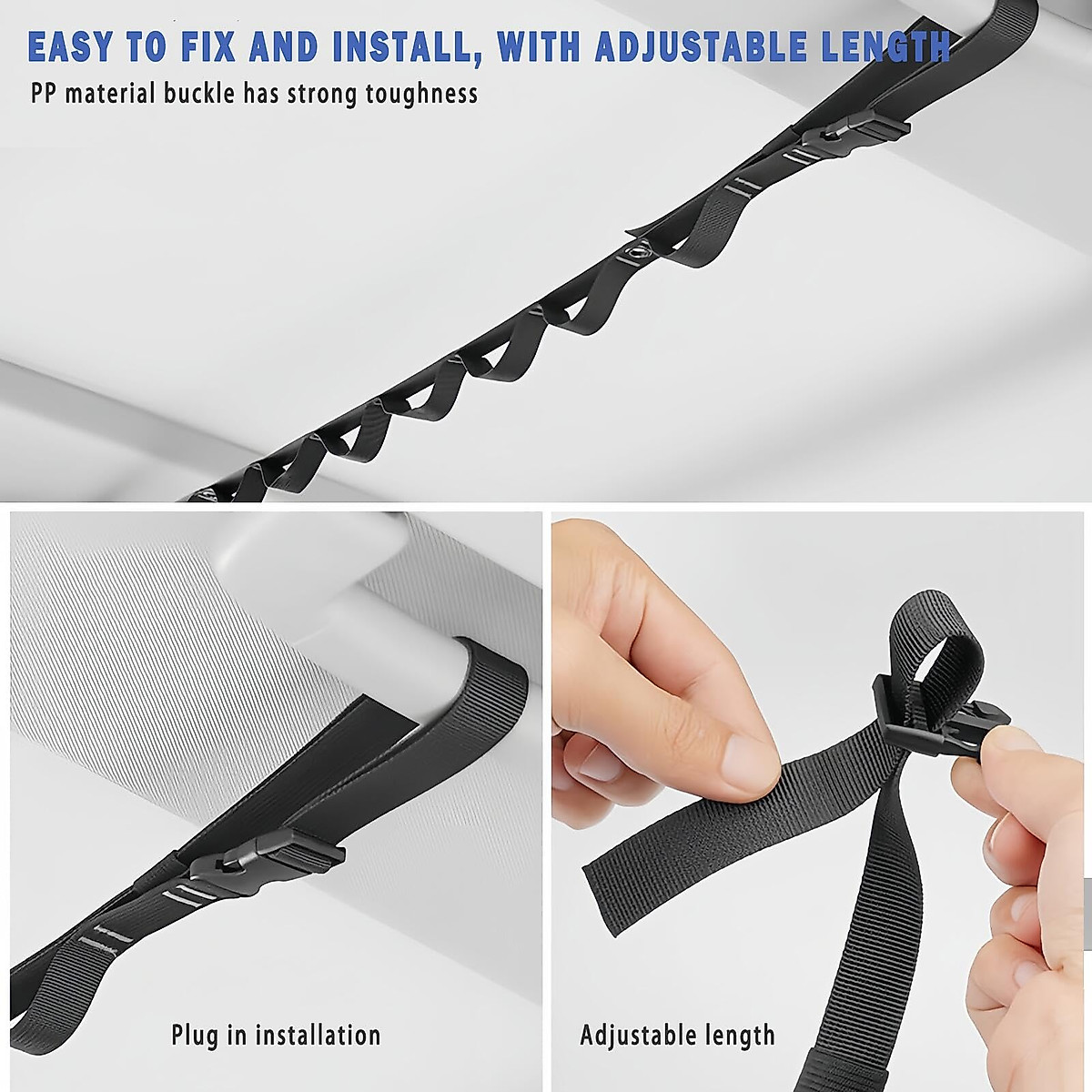 Runspich Car Clothes Hanger Bar Rod - Travel Portable Clothesline Hanger Telescopic - Retractable Clothes Drying Line Outdoors - Cloth Racks for Coat Suit SUV