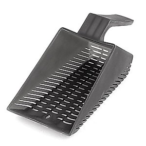XMHF Aquarium Fish Tank Garden Sand Scraper Cleaning Pan Scoop Shovel Gray