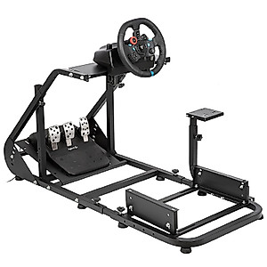 Anman PRO Racing Simulator Cockpit Adjustable Racing Wheel Stand fit for Logitech G25/G27/G29/G920/G923,Fanatec,Thrustmaster T500RS, Wheel Shifter Pedals Seat NOT Included
