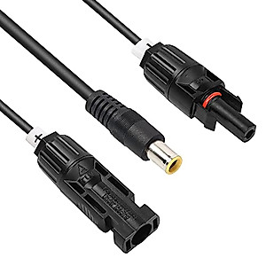 PNGKNYOCN Solar Panel to 8mm Short Cable,14 AWG Solar Panel Connector to DC 7909 Adapter Cable for Portable Backup Power Station Rechargeable Battery Pack Solar Generators(0.3M/1FT)