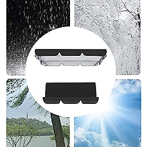 Outdoor Swing Canopy Cover, 2-Seater Canopy Swing Sets for Backyard, Replacement Swing Waterproof Top Cover Set for Patio/Lawn/Garden, Swing Canopy Cushion Sunscreen Uv Protection (No Steel Frame)