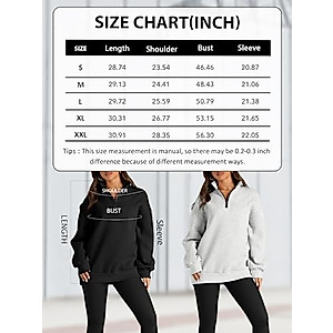 Trendy Queen Womens Sweatshirts Hoodies Oversized Half Zip Pullover Long Sleeve Shirts Tops Y2k Fall Sweaters Clothes 2024 Outfits Grey