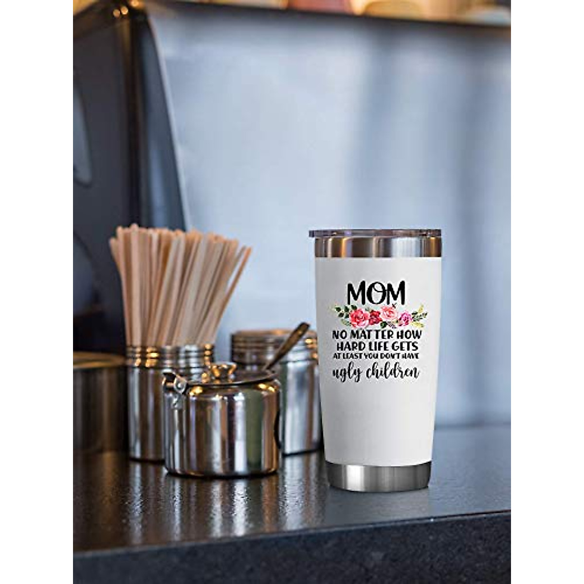 NewEleven Gifts For Mom From Daughter, Son - Mom Gifts - Birthday Gifts For Mom - Best Bday Presents For Mom, Wife, Women - Funny Birthday Presents From Daughter, Son, Husband - 20 Oz Wine Tumbler