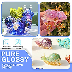 Teexpert Epoxy Resin 2 Gallon Kit, Crystal Clear Resin Epoxy Food Safe with Pump, Casting Resin Bubble Free Anti Yellowing, Art Resin Epoxy Resin for Jewelry Making, Table Top, Wood & Art Crafts