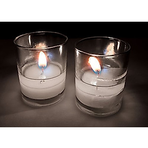 Harmonic Blossom Glass Votives 24 Pack - Premium White Unscented Votive Candles in Clear Elegant Holders - 15 Hour Long Lasting Burn Time - for Weddings, Parties and Event Decoration Centerpieces