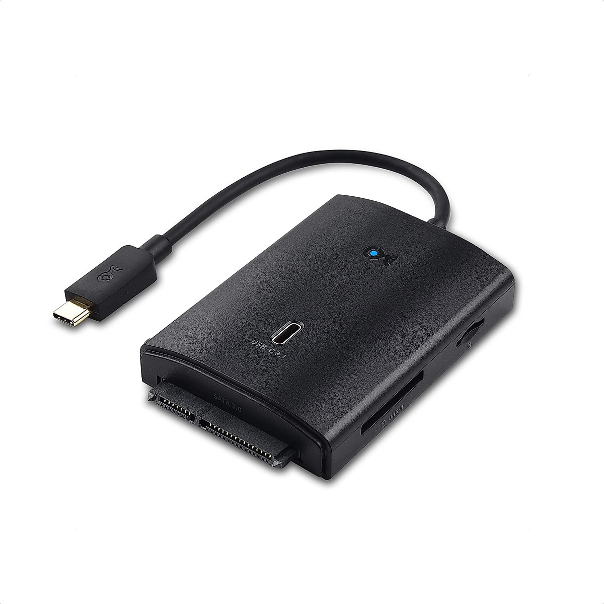 Cable Matters 10Gbps USB C Multiport Adapter (USB C Hub) with USB-A, USB-C, MicroSD and UHS-II SD Card Reader, 2.5 3.5 Inch SATA Hard Drive Reader -Thunderbolt 4 / USB4 / Thunderbolt 3 Port Compatible