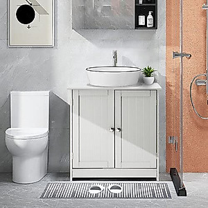 24" Bathroom Vanity Cabinet Single Wood Vessel Sink Top Sink Cabinet Modern