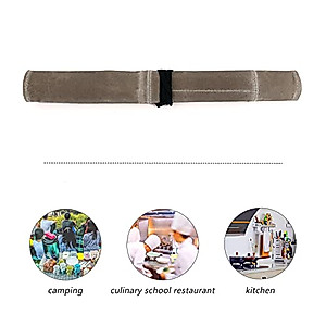 Knife Roll, Chef’s Knife Roll Case, Waxed Canvas Cutlery Knives Holders Protectors, Home Kitchen Cooking Tools And Utensils Wrap Bag Wallet , Multi-Purpose Brush Roll Bag, Travel Tool Roll Pouch