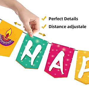 Joy Bang Diwali Decorations, Happy Diwali Banner, Deepavali Hanging Swirls, Indian Festival of Lights Party Decor, Hindu Diwali Greeting Party Supplies, Diwali Decor