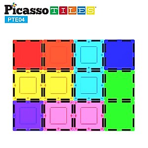 PicassoTiles Magnetic Building Block Set Magnet Tiles Construction Toy STEM Learning Kit Educational Playboards Pretend Play Stacking Blocks Child Brain Development