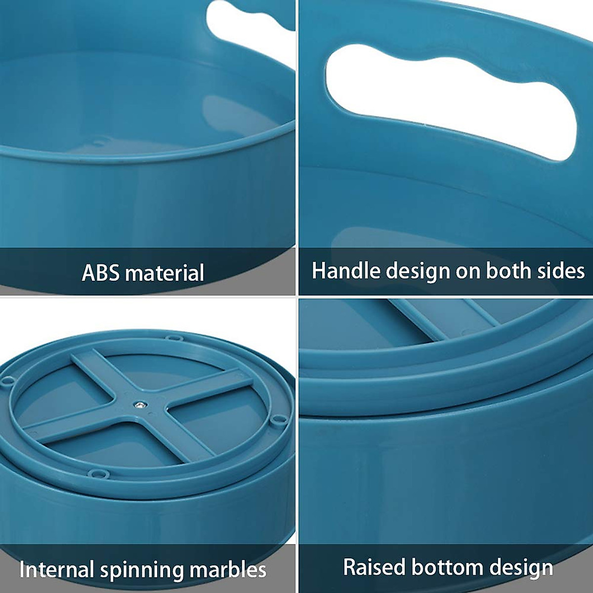 360° Rotating Multifunctional Turntable Spice Rack Organizer for Cabinet Kitchen Bathroom Countertop Pantry Storage with AntiSlip Design and Smart Storage, EcoFriendly Material