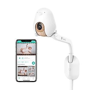 Cubo Ai Plus Smart Baby Monitor with Wall Mount: Sleep Safety Alerts for Covered Face, Danger Zone & Sleep Analytics - 1080p HD Night Vision Camera, 2-Way Audio, Cry & Temperature Detection