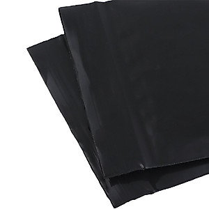 100PCS Black Polyethylene Flat Zip Closure Bags (6x9cm (2.4x3.5"))