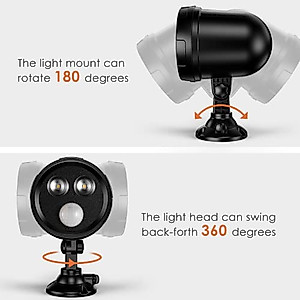 Pwysara LED Outdoor Spotlight - 300 Lumen Battery Operated Motion Sensor Light - Waterproof Outdoor Security Light - Outdoor Spotlight for House, Garage, Yard & Garden Path