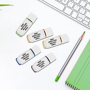Paintechz Custom USB Flash Drives Bulk 50 Pack, Personalized Thumb Drives with Your Company Logo - Customizable Text - 512MB