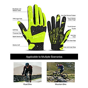 INBIKE Mountain Bike Gloves for Men Knuckle Guard Padded Men's Cycling Gloves Breathable for MTB Motocross Racing Dirtbike