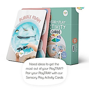 Inspire My Play Sensory Bin with Lid and Removable Storage Inserts - Sensory Bins for Toddler Crafts - Kids Sensory Toys for Autistic Children - Sensory Activities for Toddlers