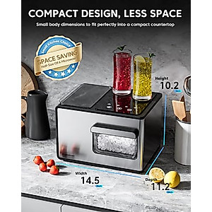 Freezimer Dreamice X3 | Nugget Ice Maker Machine Countertop Sonic Ice Kid Friendly | Pebble Ice Maker Chewable Soft Ice | Self Cleaning | 40lbs/24h