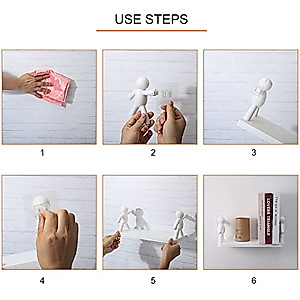 2 Pcs 2022 Punching-Free Villain Storage Rack The Kitchen Toilet Receive Shelf, Villain Design White Floating Shelves, Punching-Free Storage Rack for Kitchen, Bathroom (Gray)