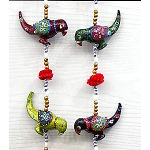 Garden Of Arts Indian Traditional Hanging 5 Layer Door Hanging, Wall Hanging, Decorative Hanging of 28 Inches Set of 2