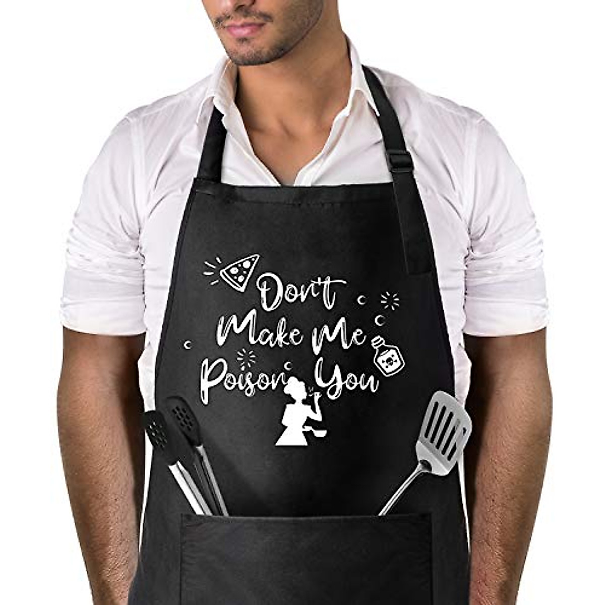 BBQ Grill Aprons for Men&Women- Funny Aprons for Mom Dad Friend Professional Cooking Apron One Size Fits All Best for Cooking BBQ Baking Gardening Grilling