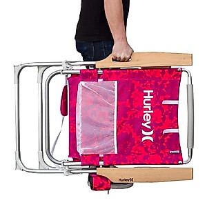 Hurley Hi-Boy Wood Arm Beach Chair, One Size, Knockout Floral Azalea