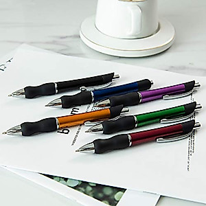 MiSiBao Retractable Ballpoint Pens Black Ink 1mm Medium Point Work Pen Smooth Writing for Men Women Office Business(6 count+3 refills)