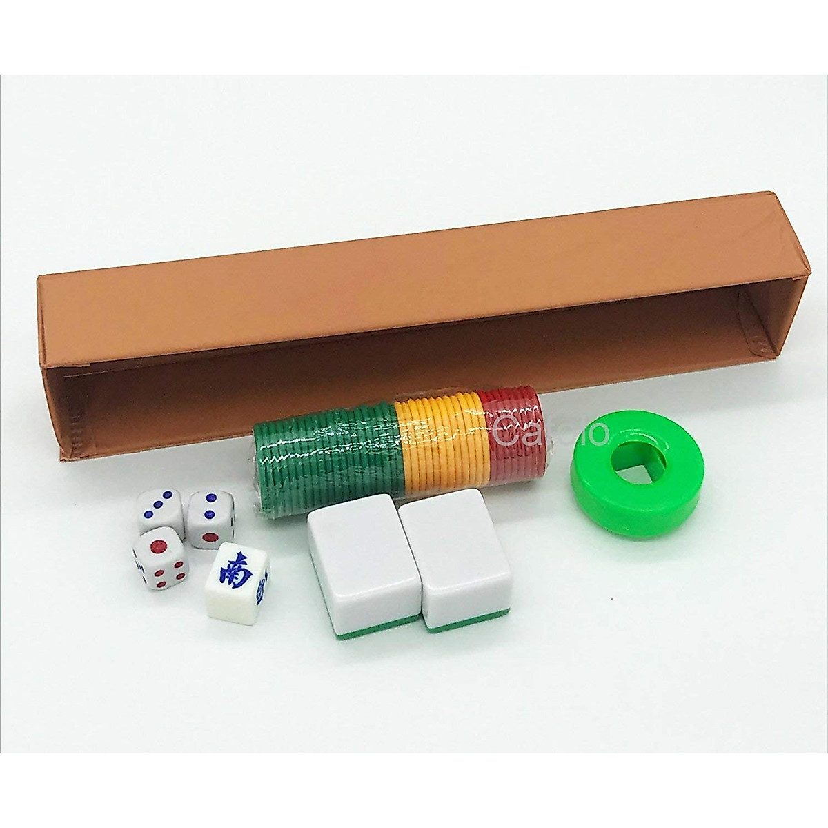 Chinese Mahjong X-Large 144 Numbered Acrylic Tiles 1.5" Large Gold Tile with Carrying Travel Case Pro Complete Mahjong Game Set - (Mah Jong, Mahjongg, Mah-Jongg, Mah Jongg, Majiang)