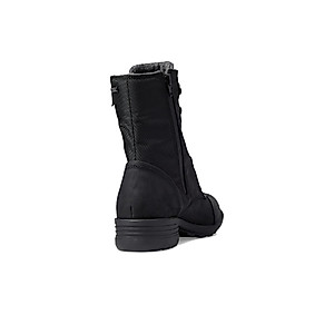 Cobb Hill Women's Brunswick Lace Mid Calf Boot, Black Nubuck/Textile Waterproof ECO, 9 Wide
